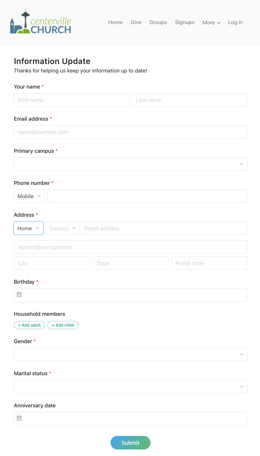 Help people update their profile – People