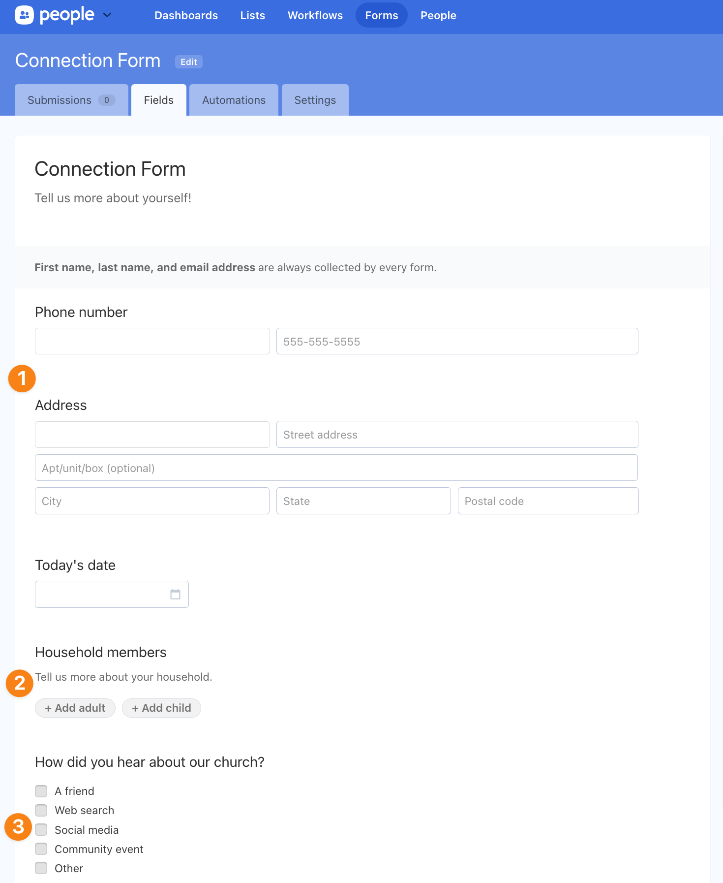 Common forms – People